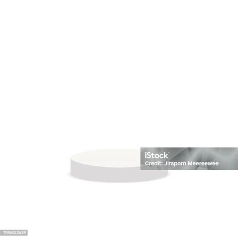 흰색 원통 템플릿입니다 3d 베이스 스탠드 연단 또는 스튜디오 받침대 라운드 플랫폼 쇼룸 일러스트 0명에 대한 스톡 벡터 아트 및 기타 이미지 Istock