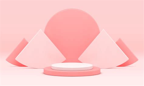 핑크 3d 연단 기하학적 쇼케이스 기초 화장품 프로모션 프리젠 테이션 벡터 0명에 대한 스톡 벡터 아트 및 기타 이미지 0명