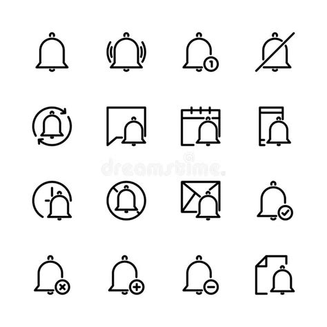 Notification Bell Icon Set Bell Button Icon Set Notification Alarm