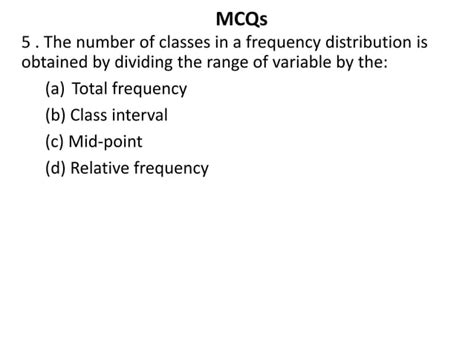 Frequency Distribution Table 3 Ppt