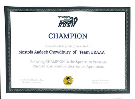 Mostofa Aadeeb Chowdhury On Linkedin Rush20rush University Team