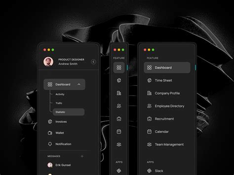 Sidebar Navigation Menu On Behance