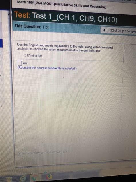 Solved Math 1001 264 Mod Quantitative Skills And Reasoning