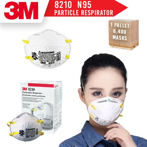 3m Particulate Respirator 8210 N95 Masks 6400 Masks 1 Pallet
