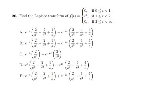 Solved Find The Laplace Transform Of Chegg Com