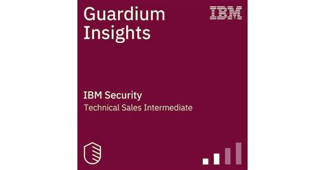 Guardium Insights Technical Sales Intermediate Credly
