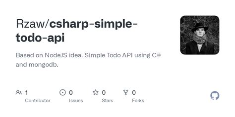 Github Rzawcsharp Simple Todo Api Based On Nodejs Idea Simple Todo Api Using C And Mongodb