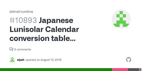 japanese lunisolar calendar conversion table discrepancy for the year 1962 · issue 10893