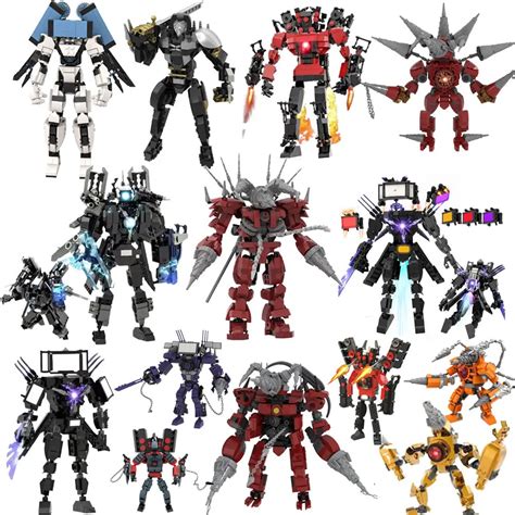 스키비디 토일렛 레고 인형 피규어 타이탄 Tv 맨 변기 빌딩 블록 스피커맨 카메라맨 시계 티몬