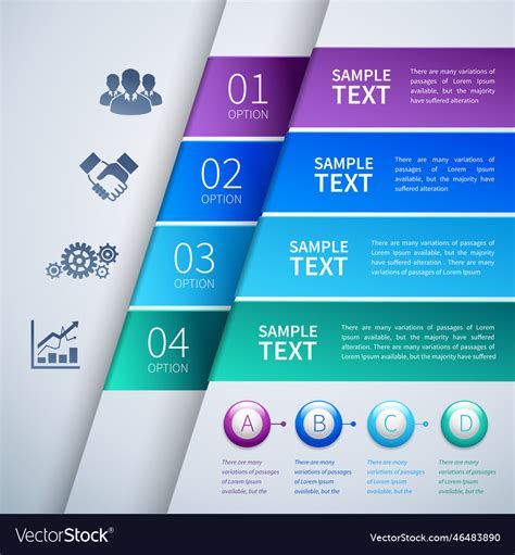 Paper Infographics Template Royalty Free Vector Image