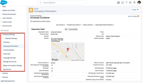 Company Information Setup Mastering Salesforce Crm Administration