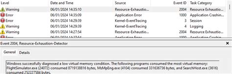 Low Virtual Memory Ctd Crashes Ctds Microsoft Flight Simulator Forums