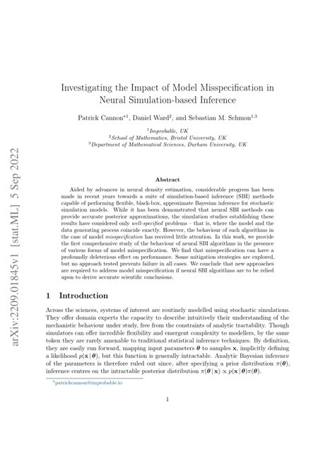 Pdf Investigating The Impact Of Model Misspecification In Neural Simulation Based Inference
