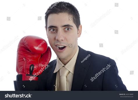 Gay Man Suit Red Boxing Glove Stock Photo Shutterstock