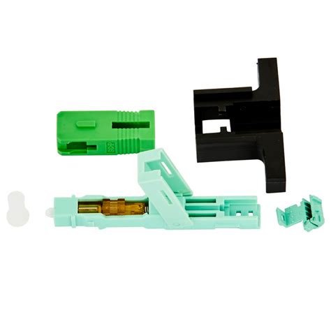 SC APC Type Optical Quick Assembly Connector For FTTH Optical Fiber