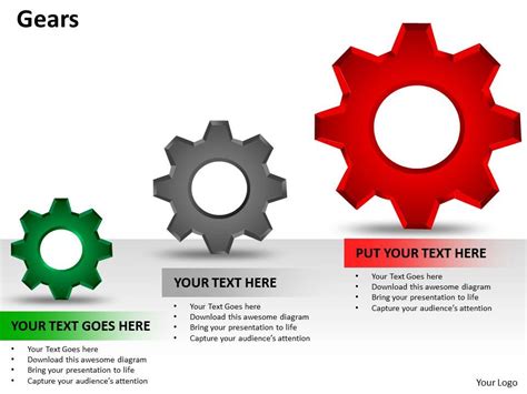 Gears Ppt 9 Powerpoint Shapes Powerpoint Slide Deck Template