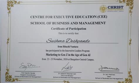 Sushma Deshpande On Linkedin Happy To Share That I Have Received