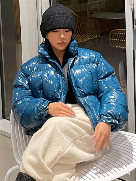 재진행 44~66 글로시 에나멜 아이슬란드 글로시 패딩 에이블리