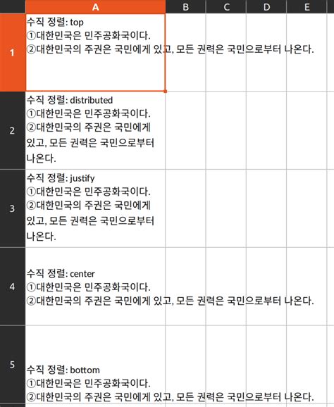 Python openpyxl 셀 수직 정렬 방법 가지 오솔길