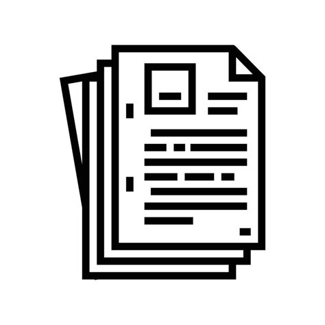 Sheet Document Paper Line Icon Vector Illustration 20377355 Vector Art At Vecteezy