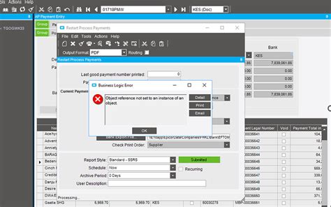 appayment processing error in epicor 10 epicor erp 10 epicor user