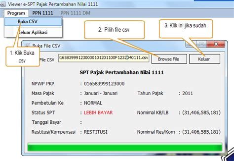 Men Decryptconvert File Csv Dari Espt Ppn 1111 Ke Excel E Auditors
