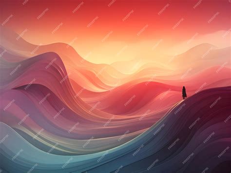 Premium Photo Beautiful Gradient Patterns Of Digital Art Sun And Landscape