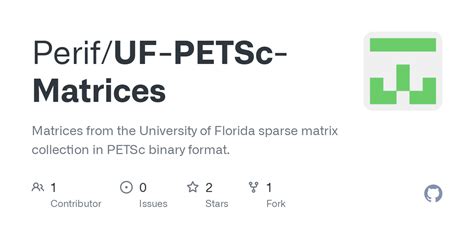 GitHub Perif UF PETSc Matrices Matrices From The University Of Florida Sparse Matrix