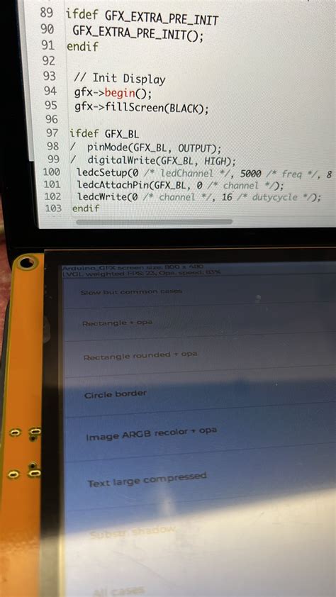 陳亮手痕定律 On Twitter Esp32 8048s070 Lvgl Benchmark