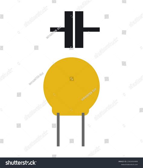 Capacitor Radio Component Radio Electronic Circuit Stock Vector