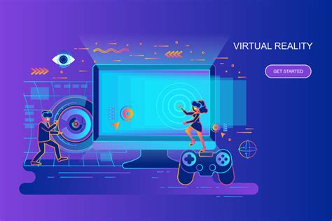 Virtual Reality Flat Design Concept Vector Free Download