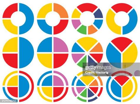 Multicolored Circular Charts For Infographics And Data Visualization High Res Vector Graphic
