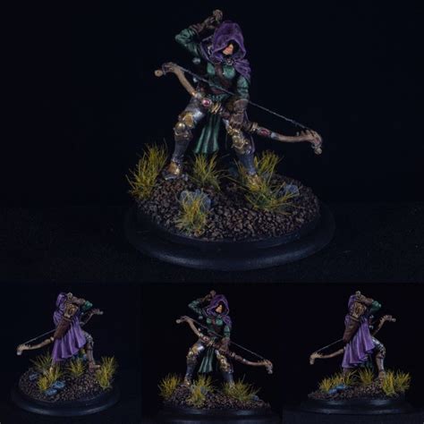 Premium Paint Standard Base Reaper Callie Female Rogue W Bow On
