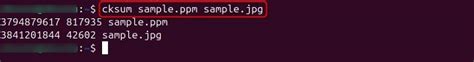 Cksum Command In Linux
