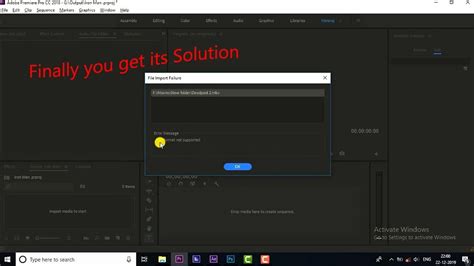 File Format Not Supported Problem In Premiere Pro Youtube