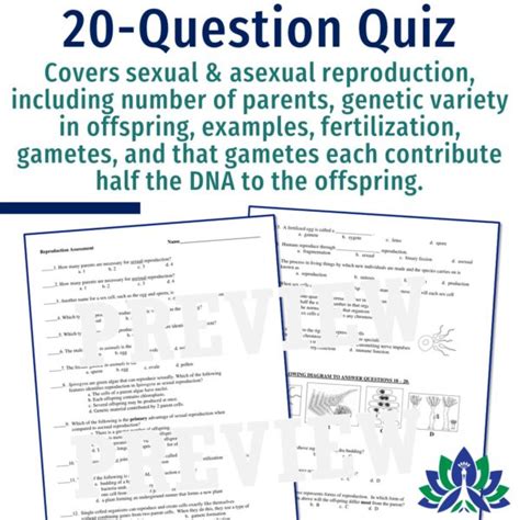 Asexual And Sexual Reproduction Quiz Flying Colors Science