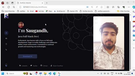 Saugandh Kumar On Linkedin Portfoliowebsite Html Css Bootstrap Javascript Webdevelopment