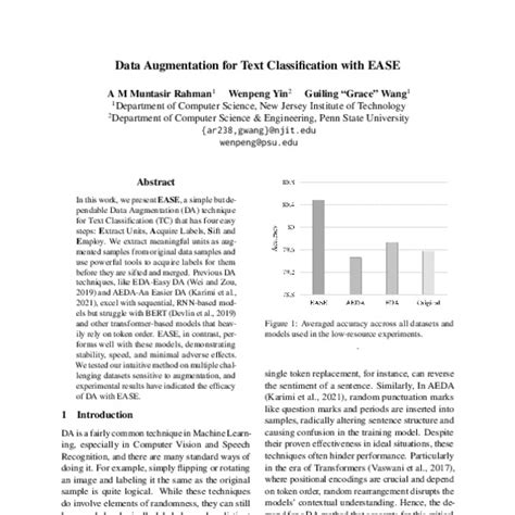 Data Augmentation For Text Classification With Ease Acl Anthology