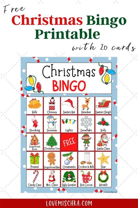 Bingo Cards Christmas Printable Daily Planner Sheet