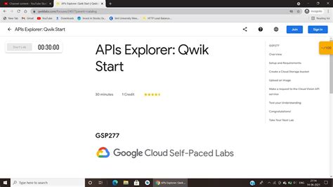 Qwiklabs APIs Explorer Qwik Start GSP277 YouTube