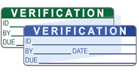 Verification Advanced Calibration Label