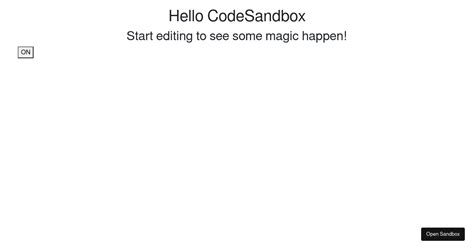 React Class Toggle Codesandbox
