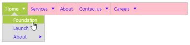 Appearance And Styling Menu ASP NET Webforms Syncfusion