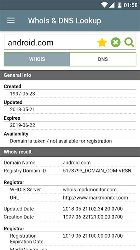 Whois And Dns Lookup Domainip Apk For Android Download