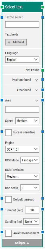 Select Text Leapwork Documentation