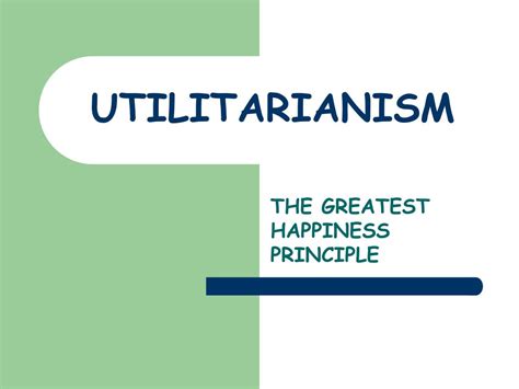 Ppt Utilitarian Theory Powerpoint Presentation Free Download Id276352