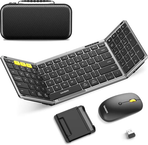 Foldable Keyboard And Mouse Samsers Folding Bluetooth Keyboard Mouse Combo 2 4g