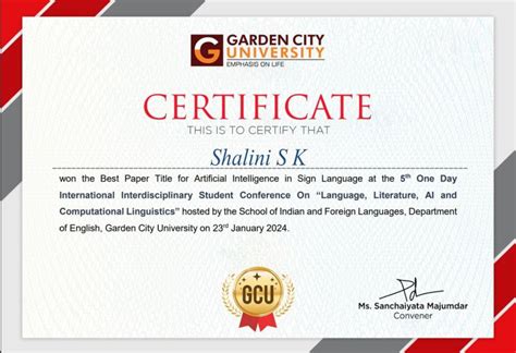 Shalini S K On Linkedin Airesearch Paperpresentation Firstwin Languagelinguistics