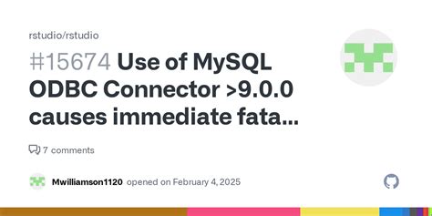 Use Of MySQL ODBC Connector Causes Immediate Fatal Error Issue Rstudio Rstudio