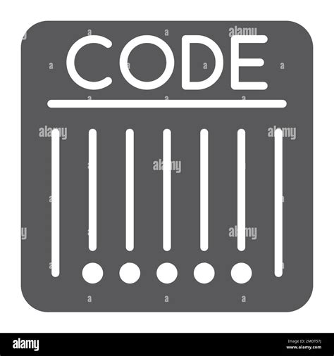 Barcode Glyph Icon Retail And Strip Code Sign Vector Graphics A